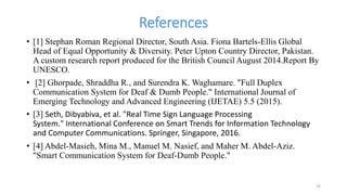 Communication System for Deaf and Dumb(Software System). | PPT