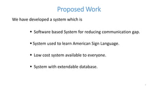 Communication System for Deaf and Dumb(Software System). | PPTX