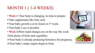 A week by week guide to pregnancy | PPTX