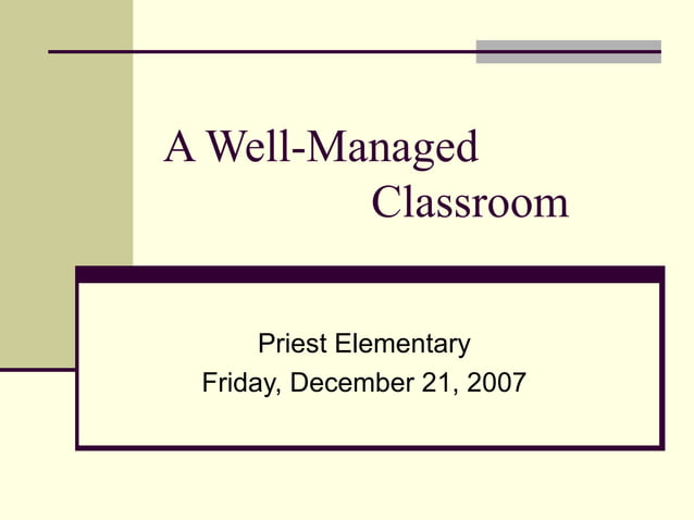 A Well Managed Classroom | PPT | Homework and Study | Education