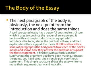 A Well Structured Essay | PPT