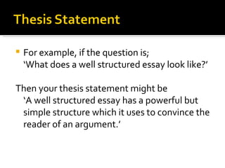 A Well Structured Essay | PPT