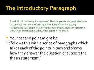 A Well Structured Essay | PPT