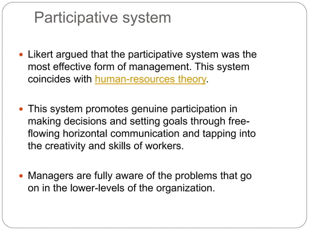 Rensis likert System of Management | PPTX
