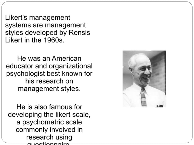 Rensis likert System of Management | PPTX