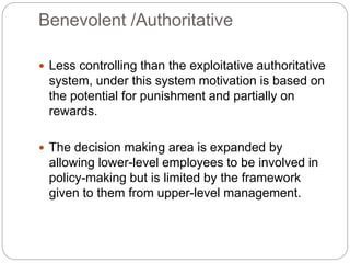 Rensis likert System of Management | PPTX