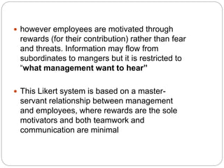 Rensis likert System of Management | PPTX