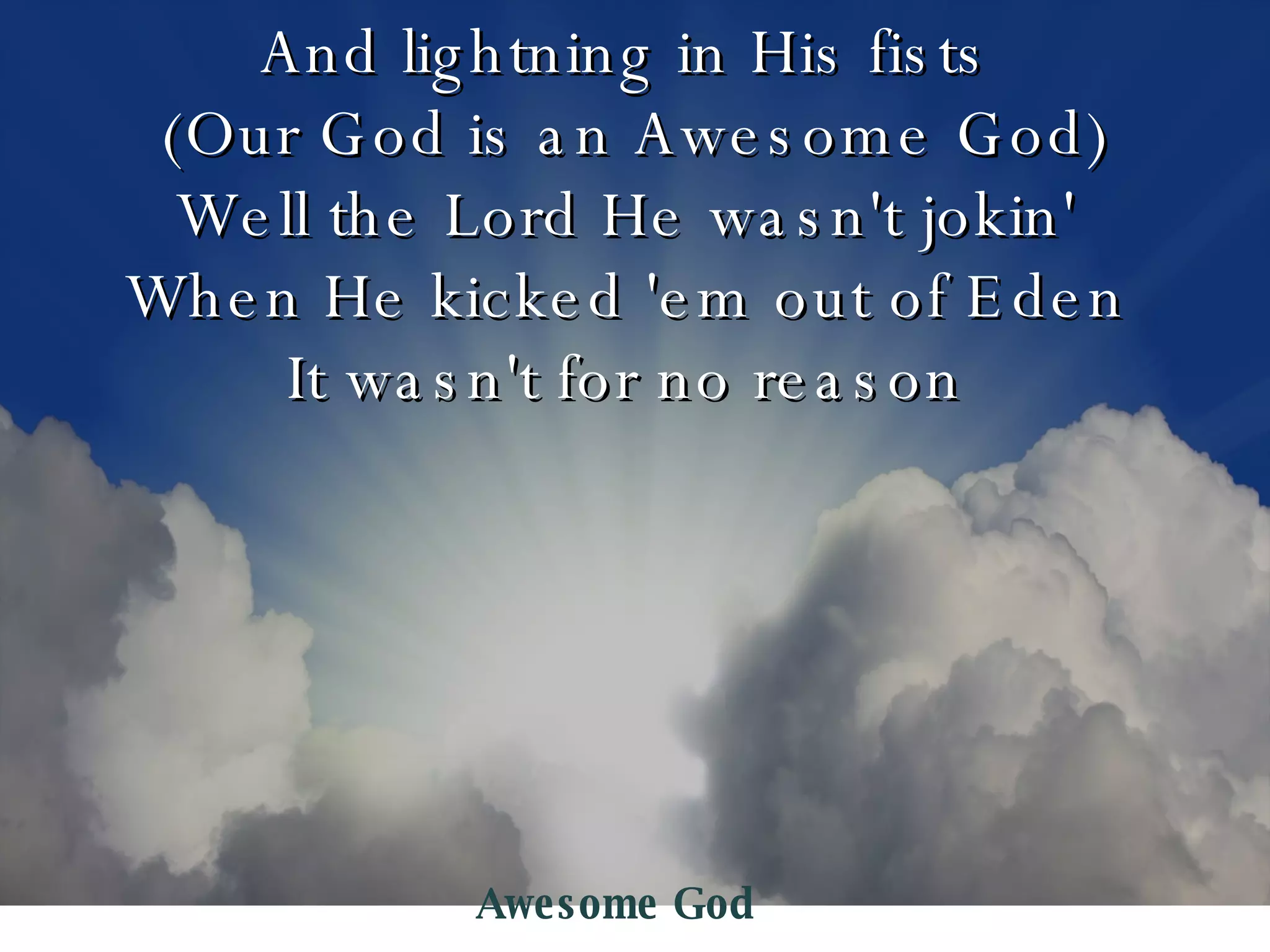 Awesome God | PPT