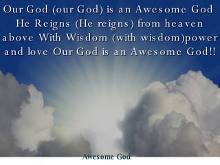 Awesome God | PPT