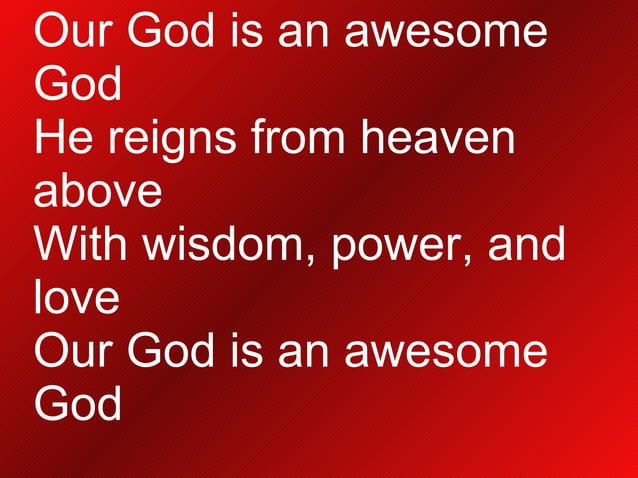 Awesome God | PPT