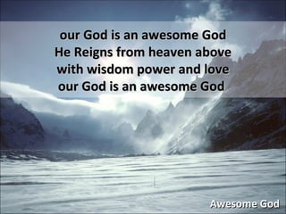 Awesome God | PPT