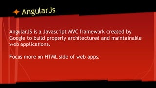 Building a dashboard using AngularJS | PPTX | Web Development | Internet