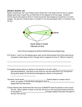 Awesome kepler's laws lab | PDF