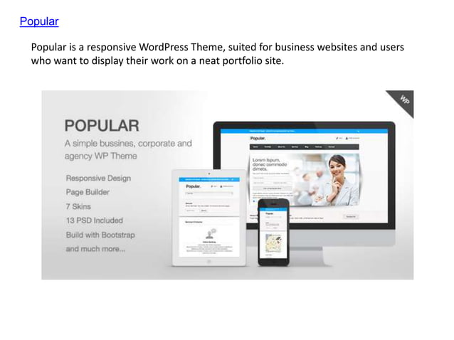 Awesome list of WordPress Bootstrap Themes for Inspiration | PPT