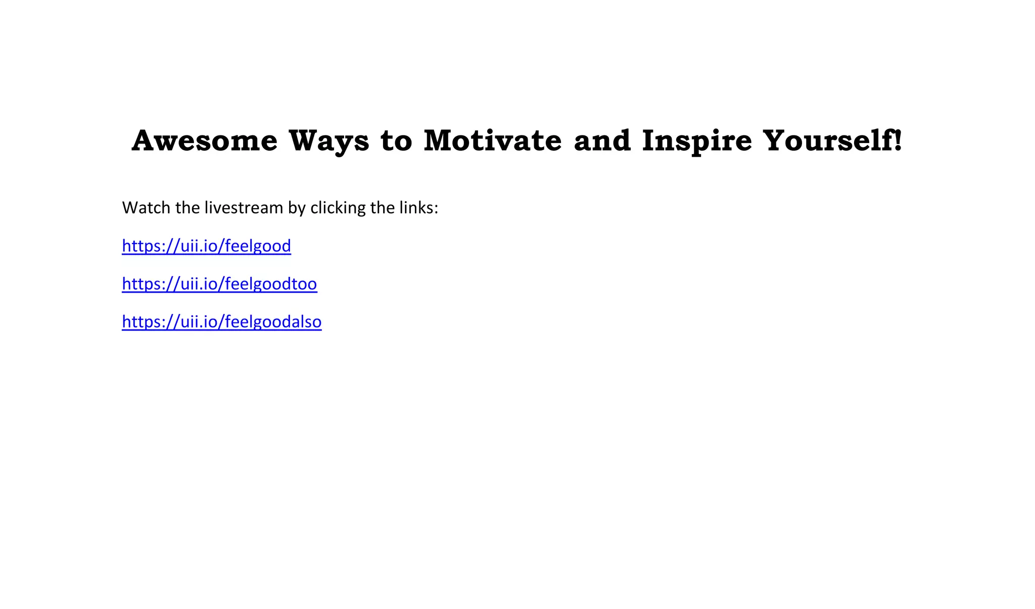Awesome ways to motivate and inspire yourself | PDF