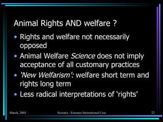 Introduction to Animal Welfare Ethics | PPT