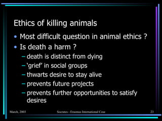 Introduction to Animal Welfare Ethics | PPT