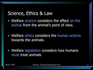 Introduction to Animal Welfare Ethics | PPT