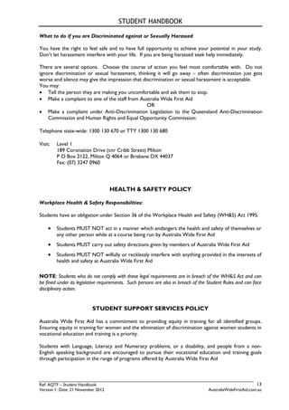 Queensland First Aid student handbook | PDF