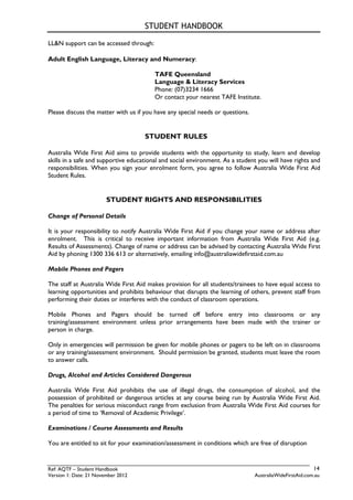 Queensland First Aid student handbook | PDF