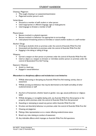 Queensland First Aid student handbook | PDF