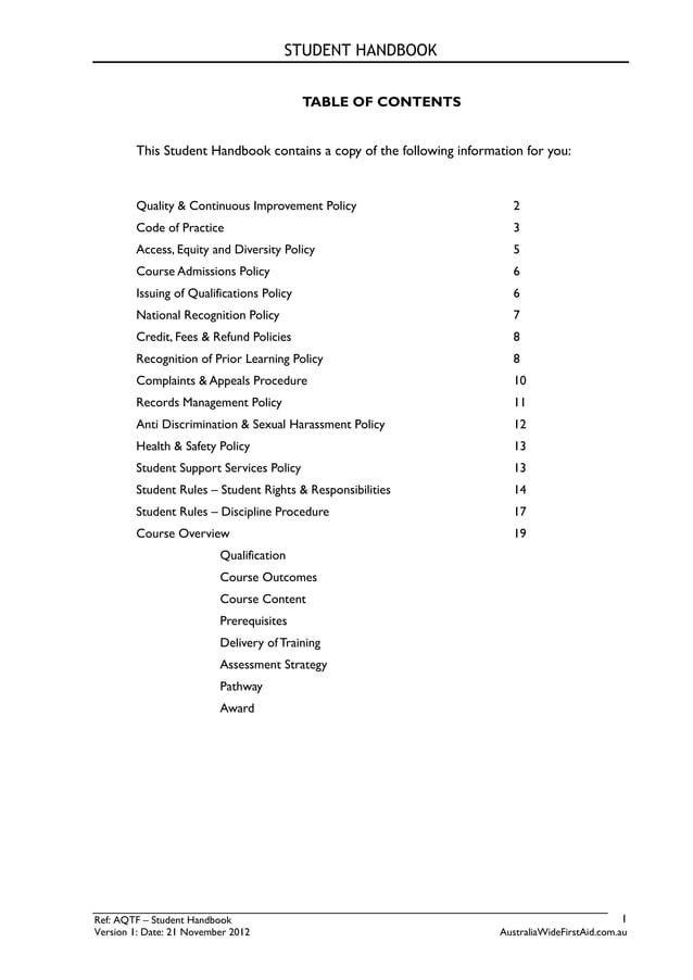 Queensland First Aid student handbook | PDF