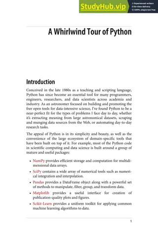 A Whirlwind Tour Of Python | PDF