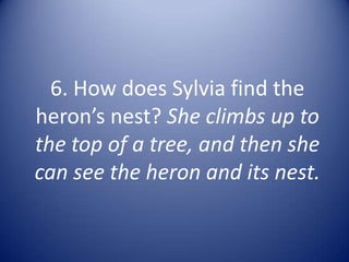 A white heron practice test power point | PPTX