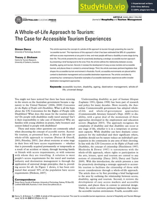A Whole-Of-Life Approach To Tourism The Case For Accessible Tourism ...