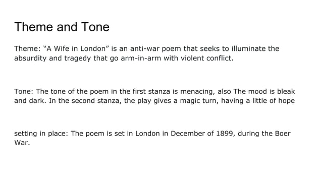 A wife in london by thomas hardy | PPT