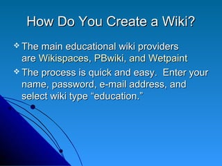 Awikiguideforteachers | PPT