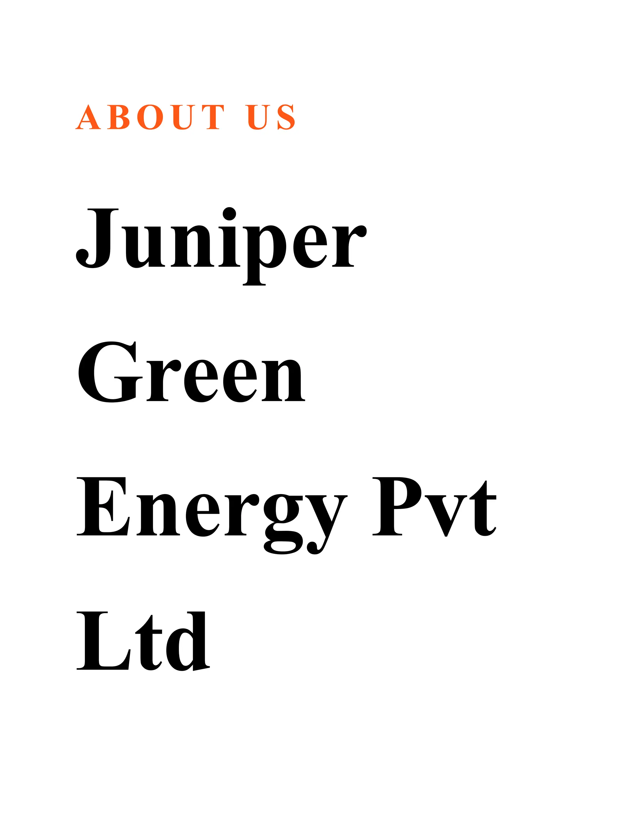 Wind Power Project | Juniper Green Energy | DOCX