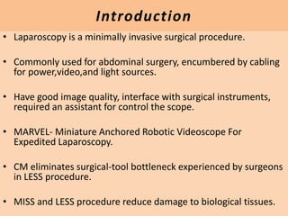 A wireless robot for networked laparoscopy | PPT