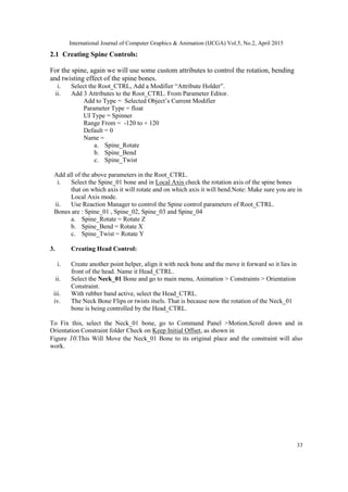 A Wire Parameter and Reaction Manager basedBiped Character Setup and ...