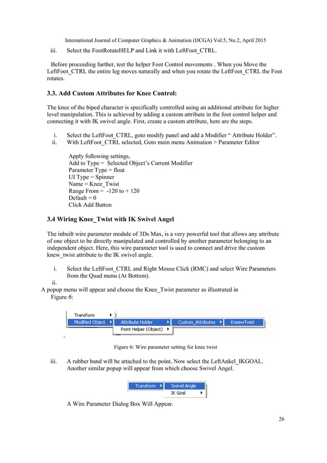 A Wire Parameter and Reaction Manager basedBiped Character Setup and Rigging Technique in 3Ds ...