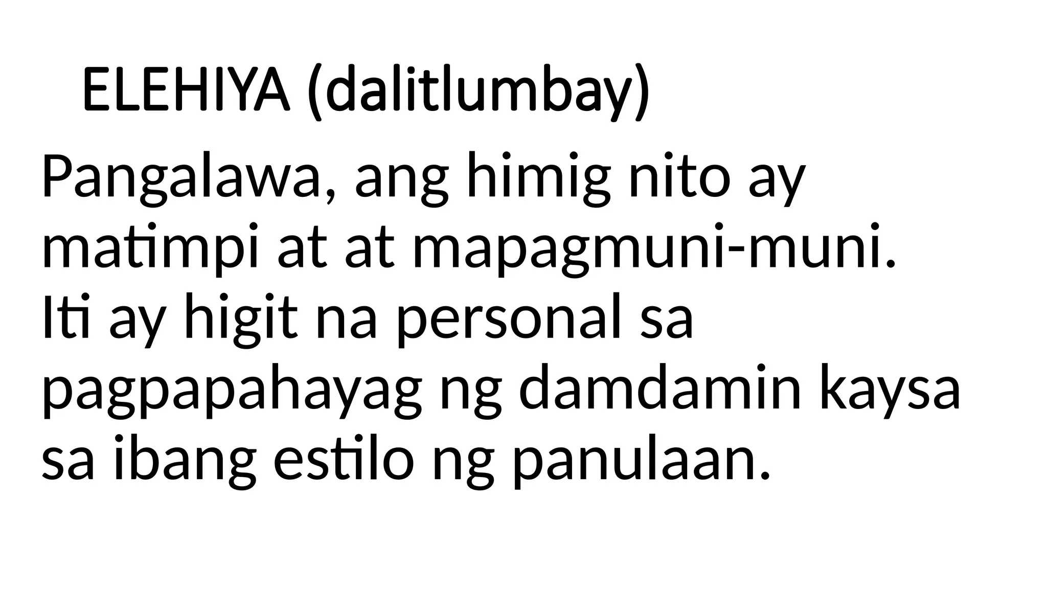 Filipino AWIT, ELEHIYA, AT IBA PANG TULANG.pptx