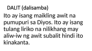 Filipino AWIT, ELEHIYA, AT IBA PANG TULANG.pptx