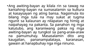 Awiting-bayan baitang 7 awiting-bayan.pptx