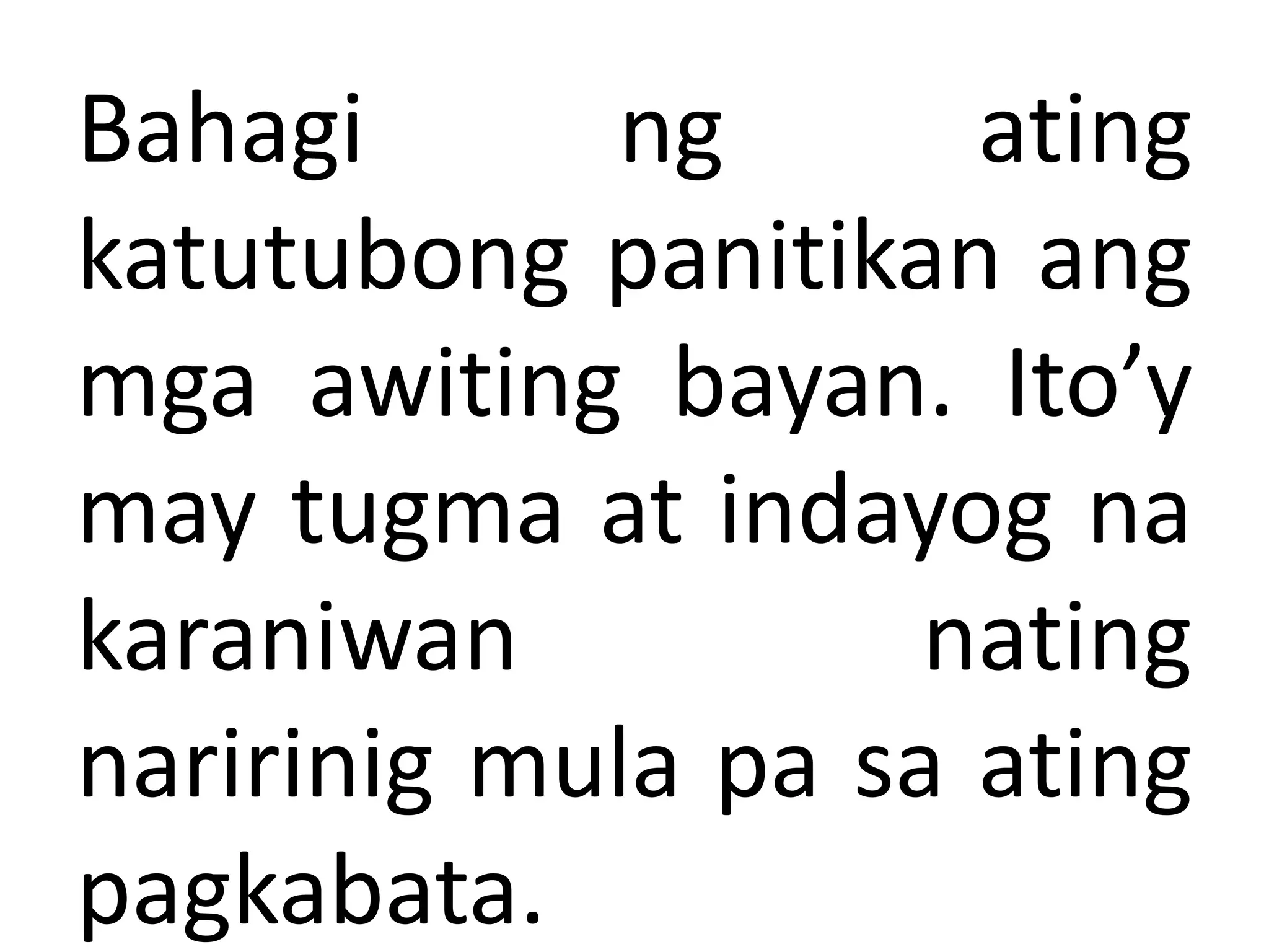 Awiting - Bayan | PPTX
