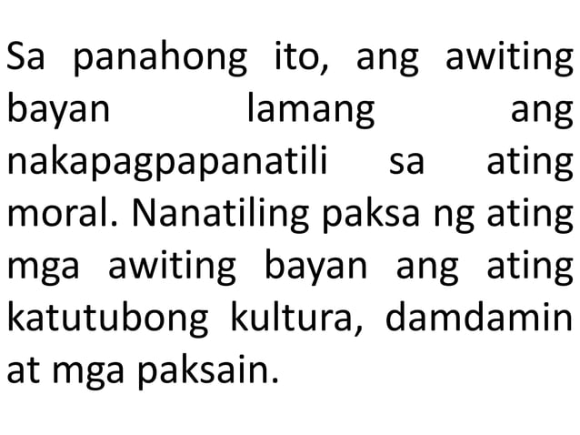 Awiting - Bayan | PPTX