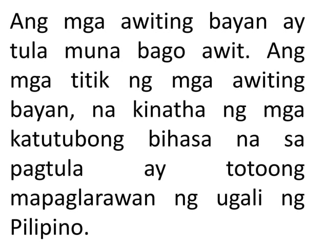 Awiting - Bayan | PPTX