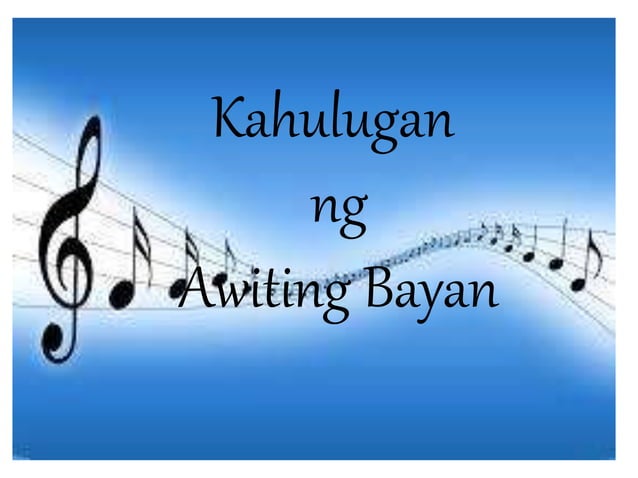 Awiting - Bayan | PPTX