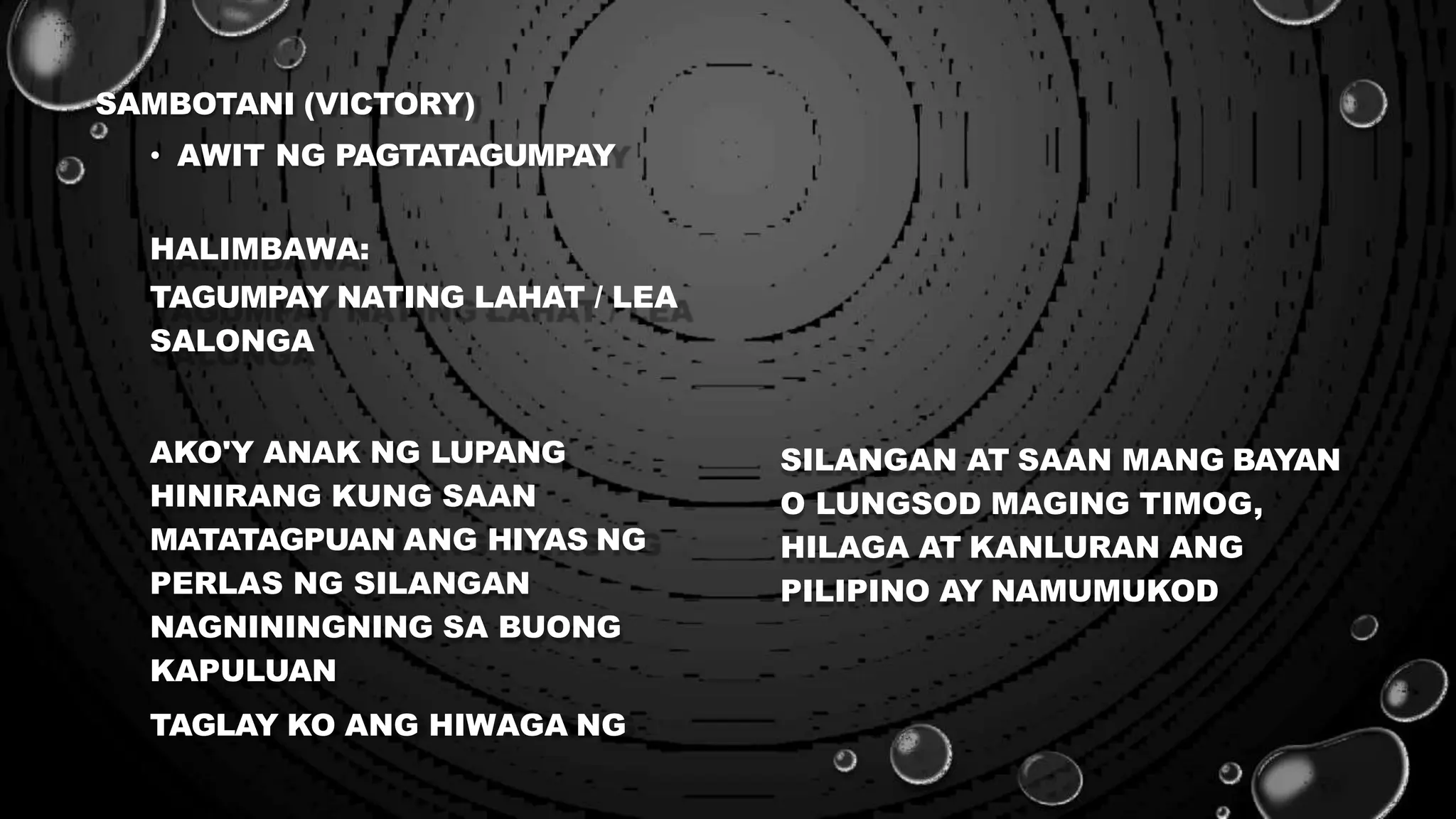 AWITING BAYAN SA BISAYAS NG PILIPINAS AT | PPTX
