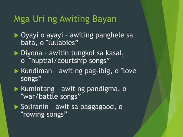 awiting bayan -a lesson in Filipino 7- third quarter | PPT
