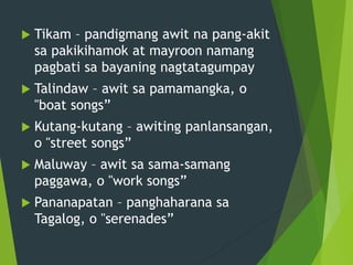 awiting bayan -a lesson in Filipino 7- third quarter | PPT