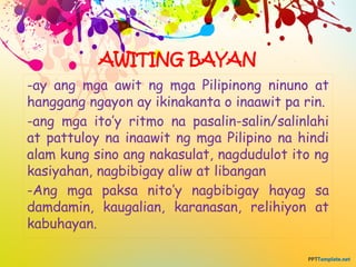 QUARTER 1: (AWITING BAYAN) WEEK PPT 3 CO | PPTX
