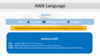 Awk | PPTX