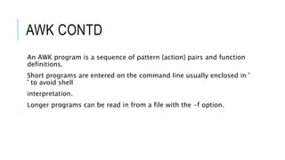 Introduction to AWK utility on unix.pptx