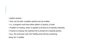 Introduction to AWK utility on unix.pptx