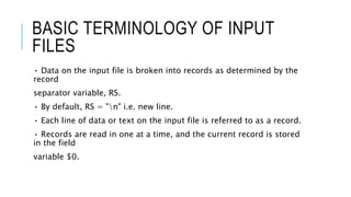Introduction to AWK utility on unix.pptx